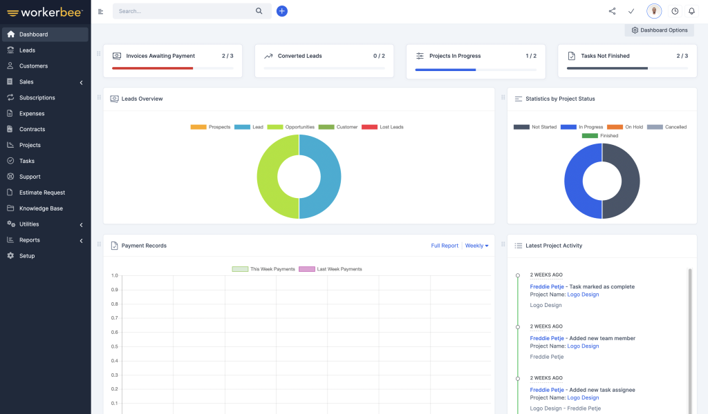 WorkerBee ERP – Cloud-Based Accounting and Project Management System